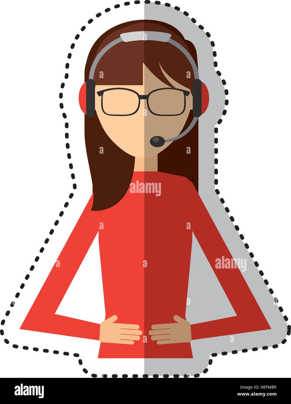customer service agent avatar vector illustration design Stock Vector ...