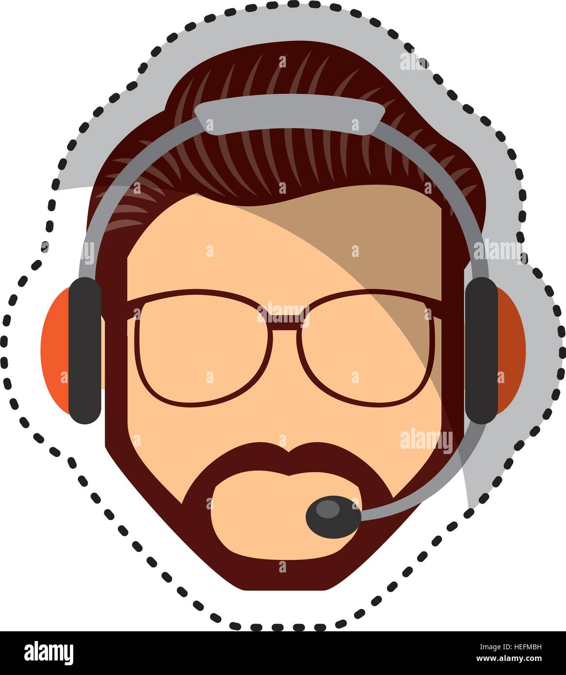 customer service agent avatar vector illustration design Stock Vector ...