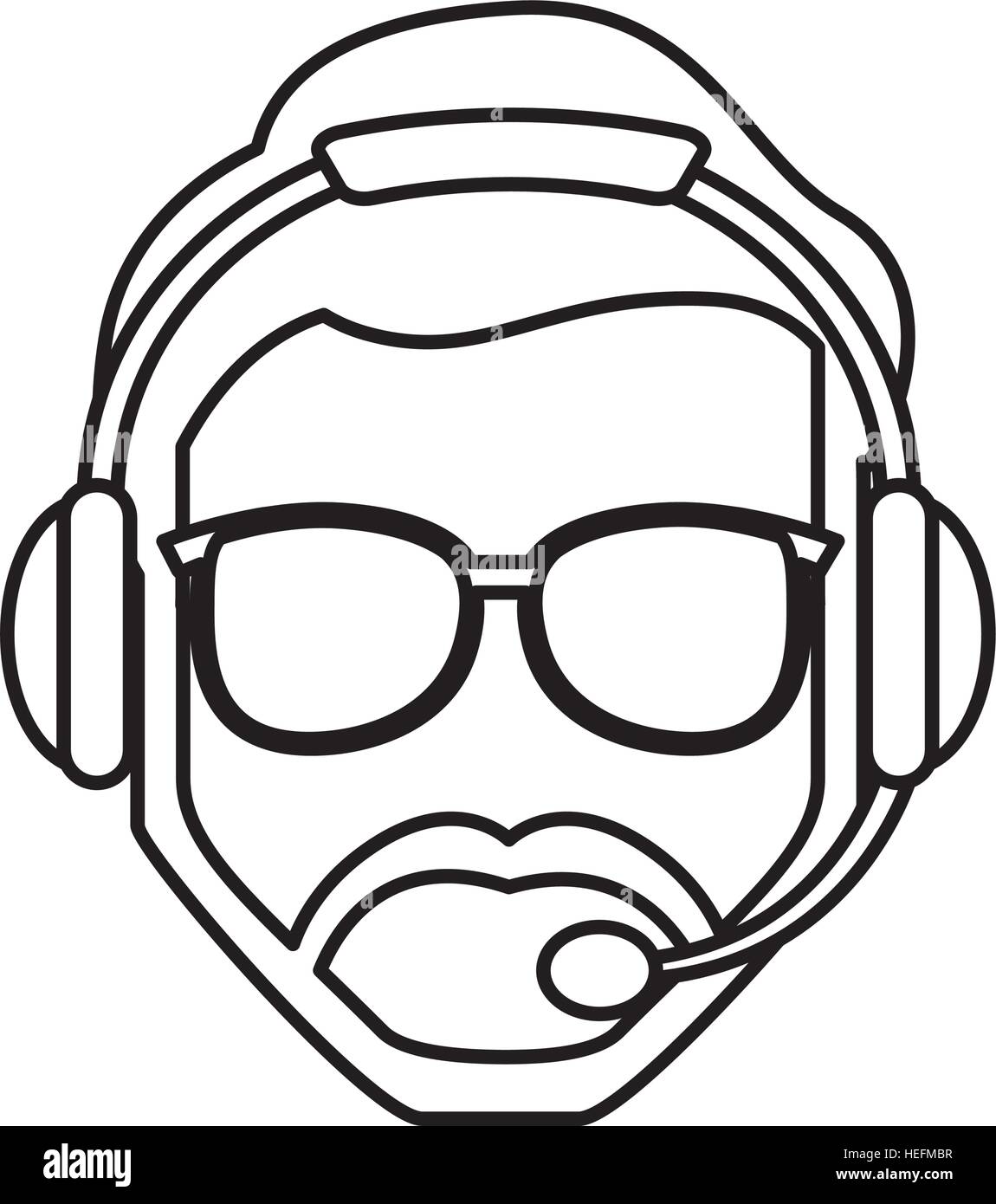 customer service agent avatar vector illustration design Stock Vector ...