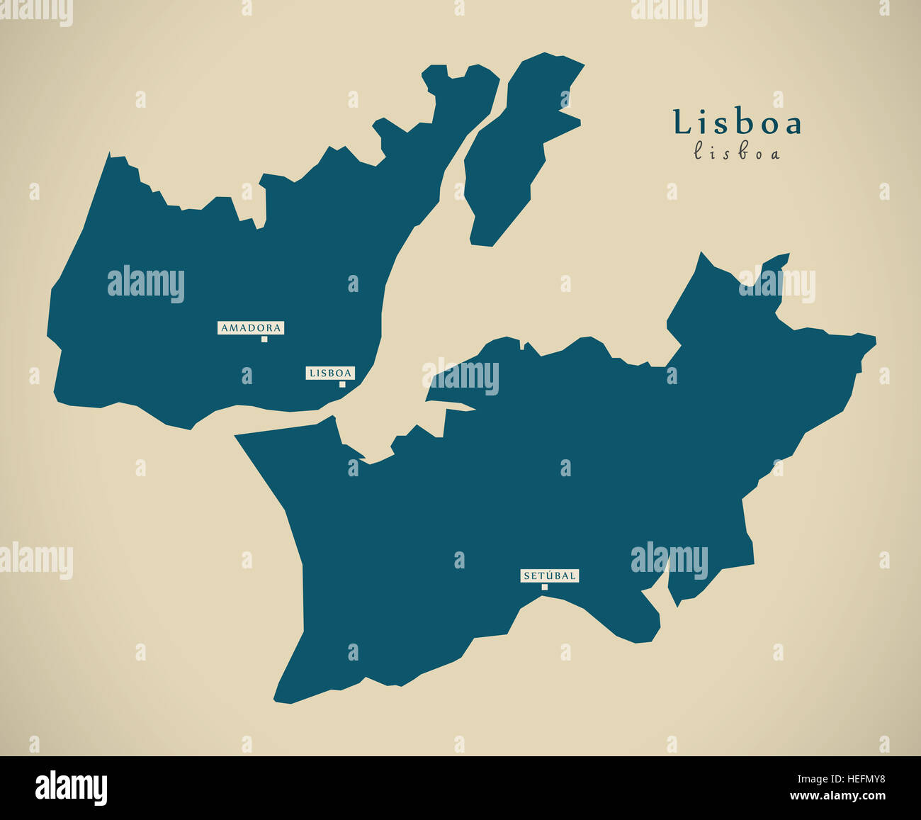 Map of lisboa hi-res stock photography and images - Alamy
