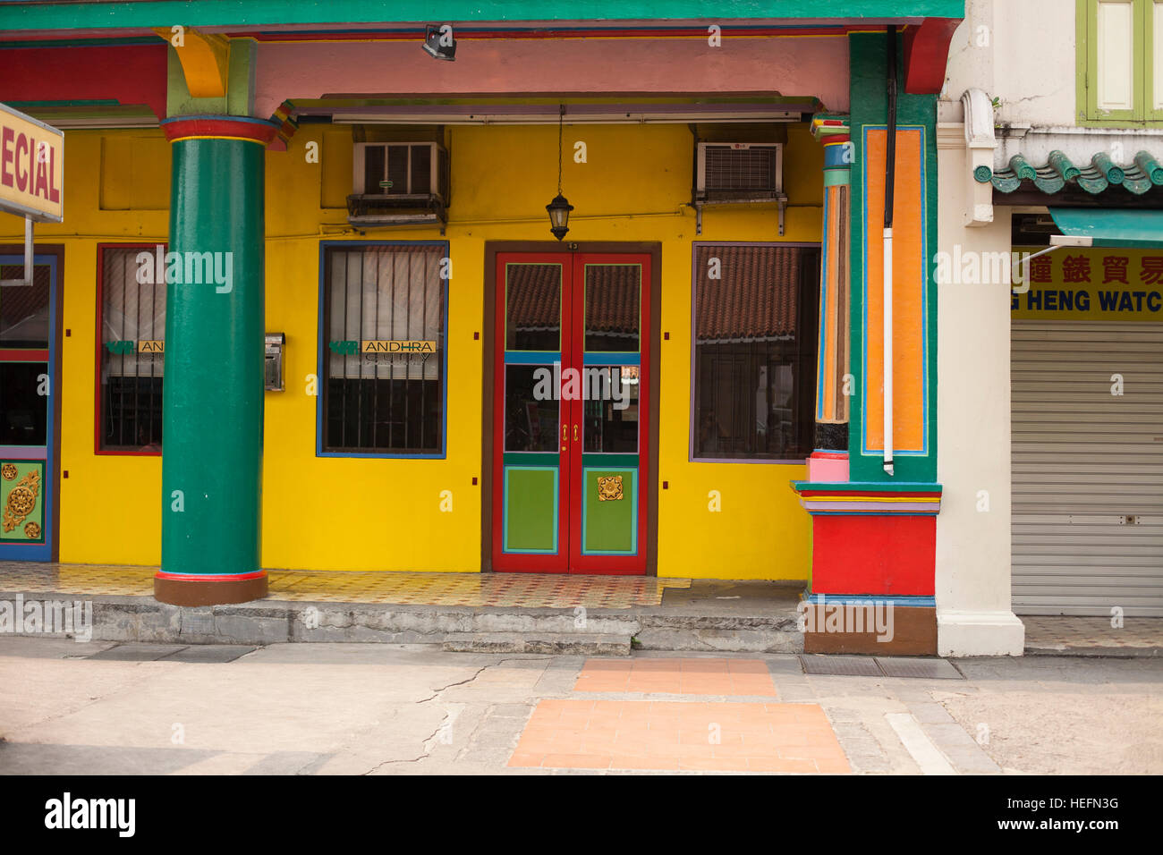 Colorful old building without people Stock Photo - Alamy