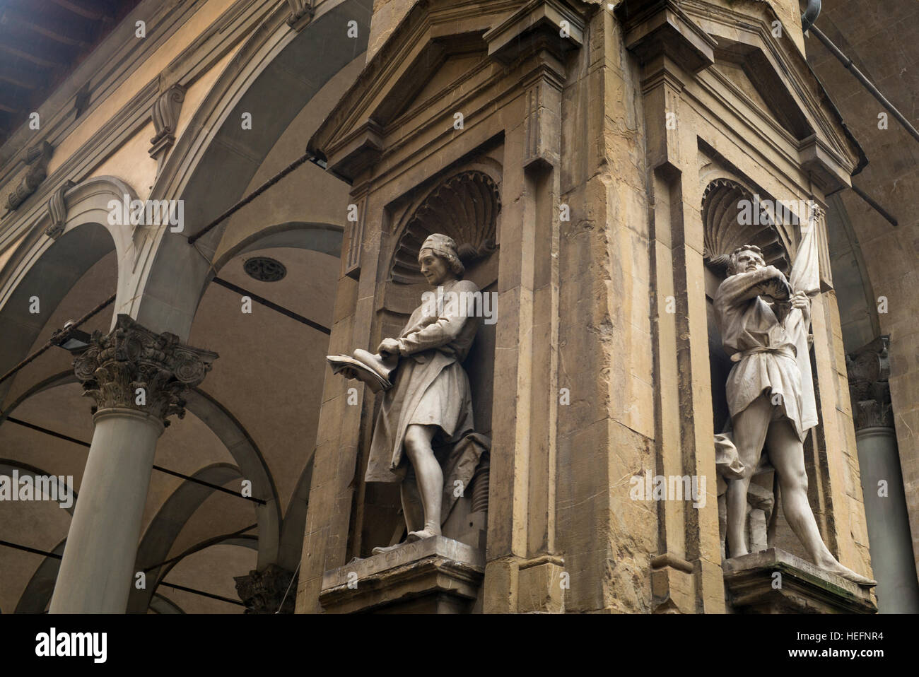 Statues at Loggia dei Lanzi, Piazza della Signoria, Florence, Tuscany ...