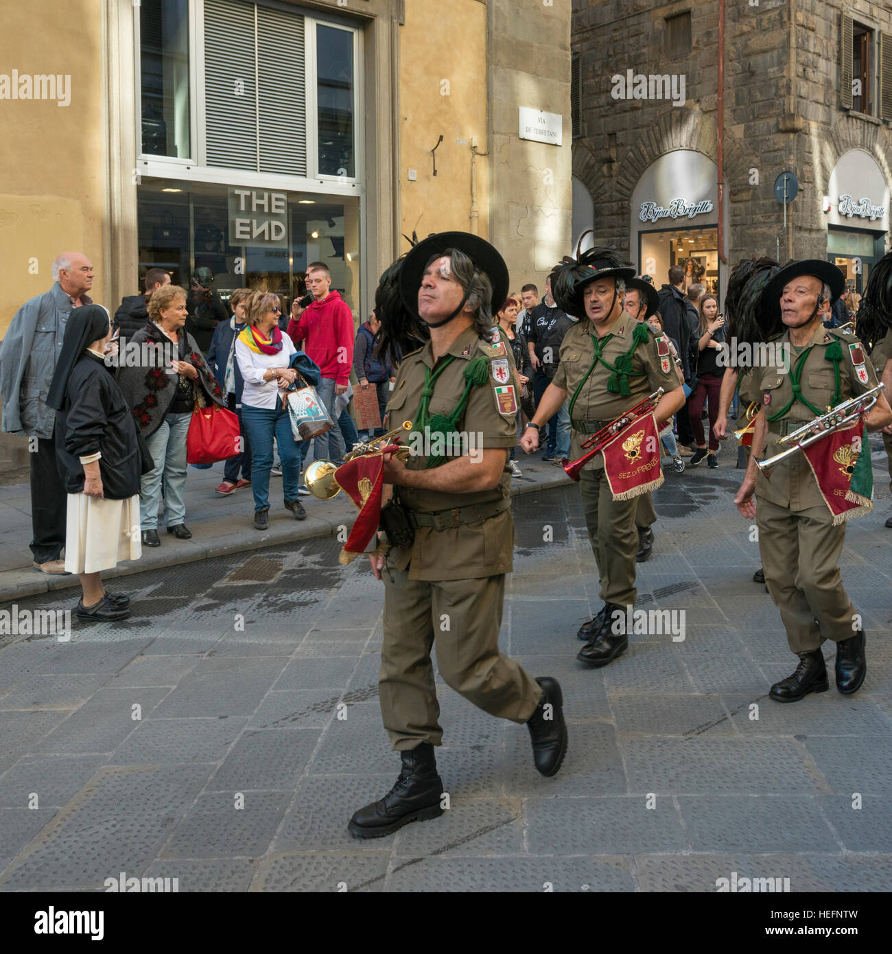 Marching band on street, Florence, Tuscany, Italy Stock Photo - Alamy