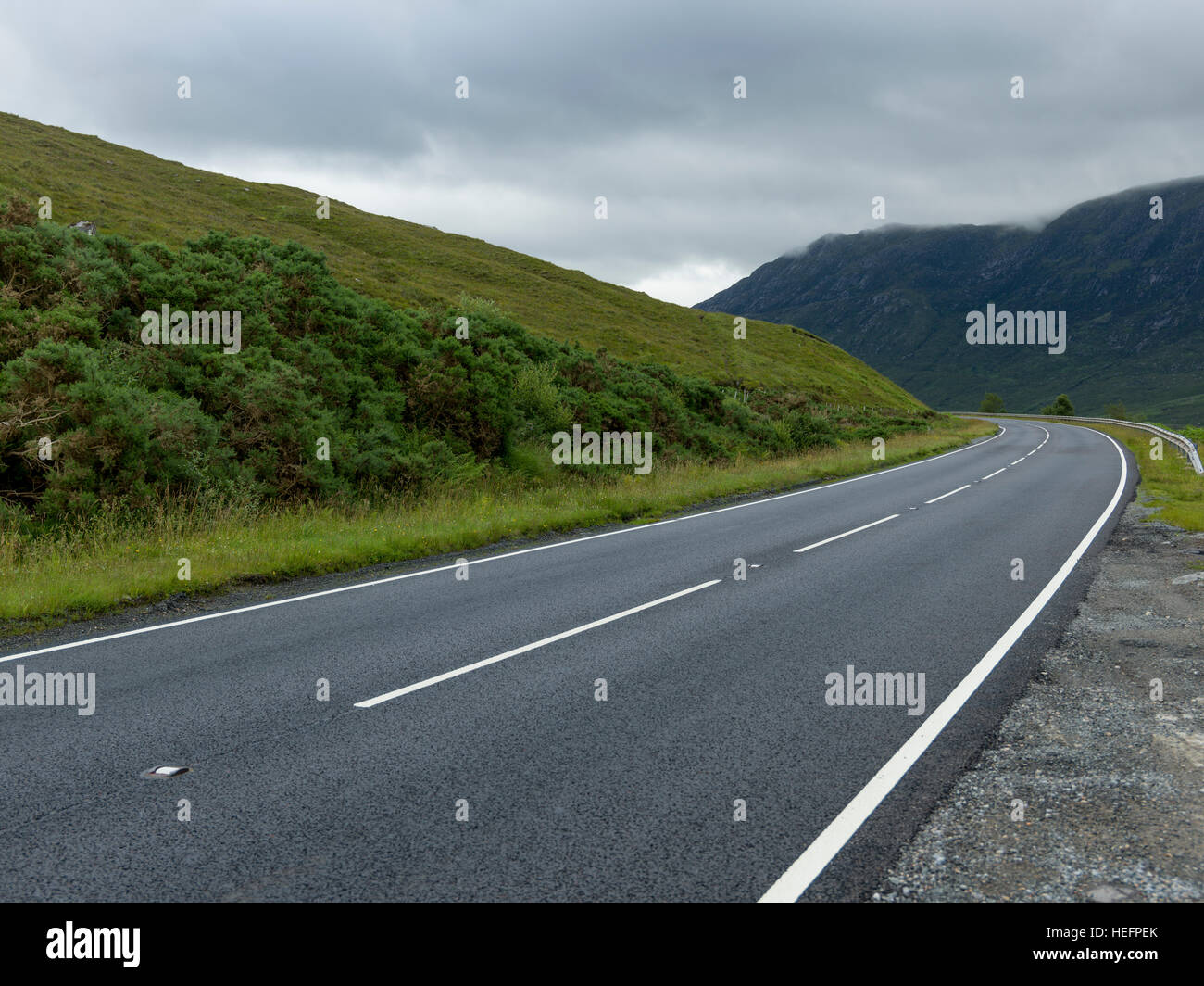 Scottish hillside roadway hi-res stock photography and images - Alamy