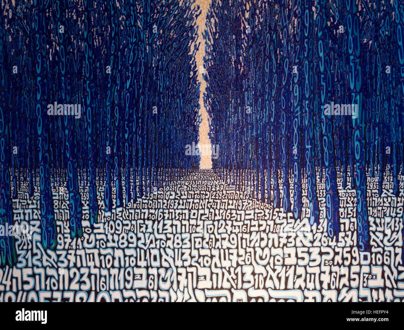 Illustration of trees with numbers in forest, Venice, Veneto, Italy ...