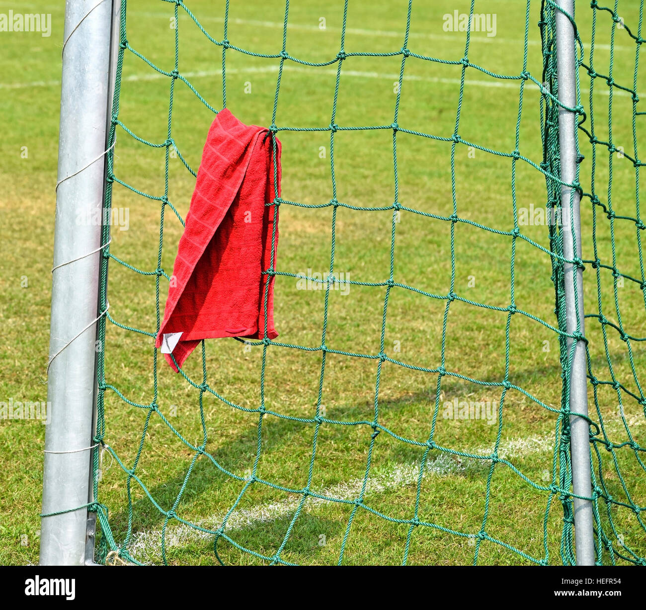Soccer goal and net Stock Photo - Alamy