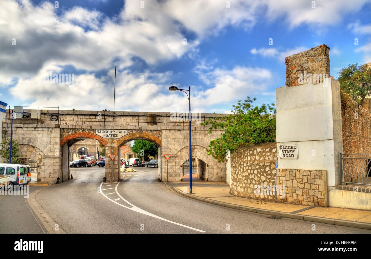 Ragged Staff Gates in Gibraltar Stock Photo - Alamy