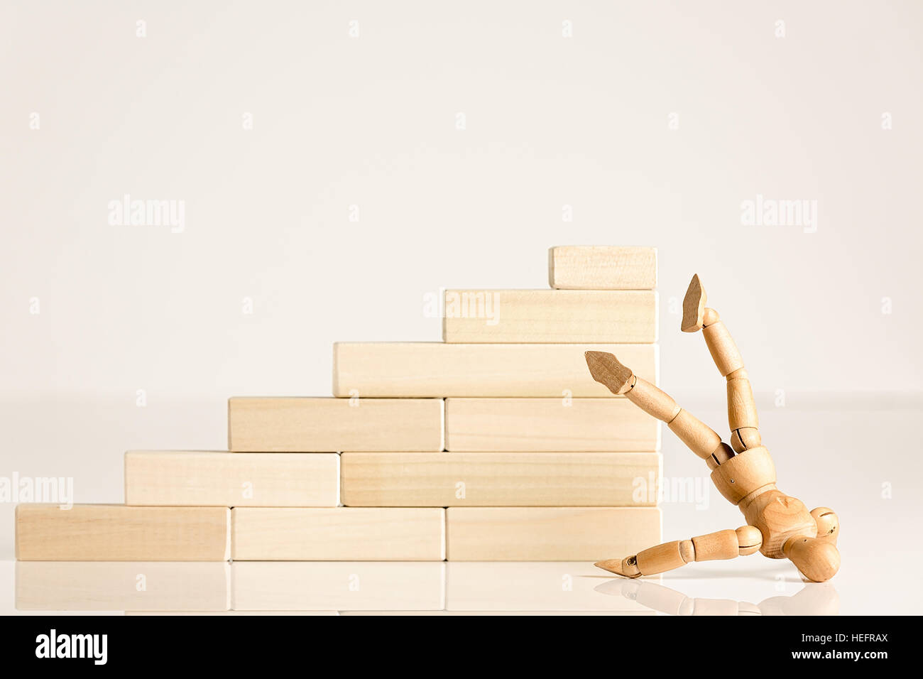 Steps to success cartoon female hi-res stock photography and images - Alamy