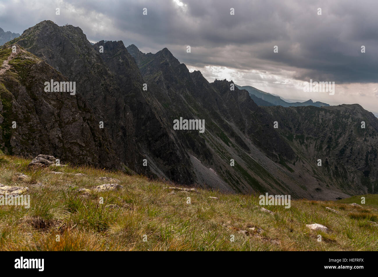 Beautiful scenery of the great mountain peaks. High Tatras. Poland ...