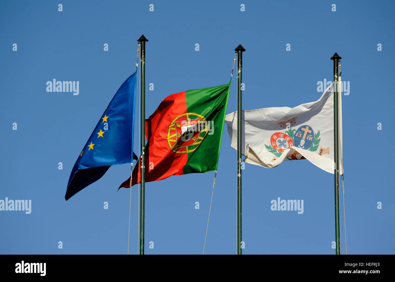 Flags lisbon hi-res stock photography and images - Alamy