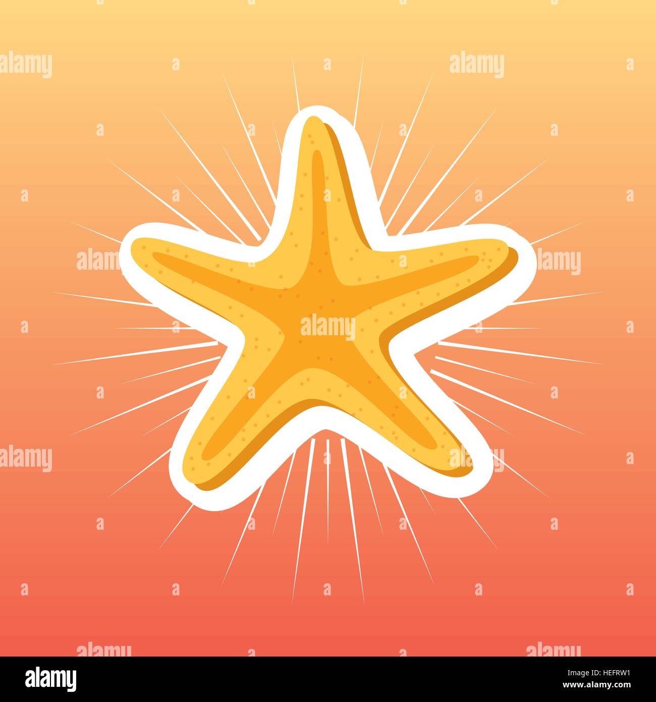 star fish travel poster vector illustration design Stock Vector Image ...