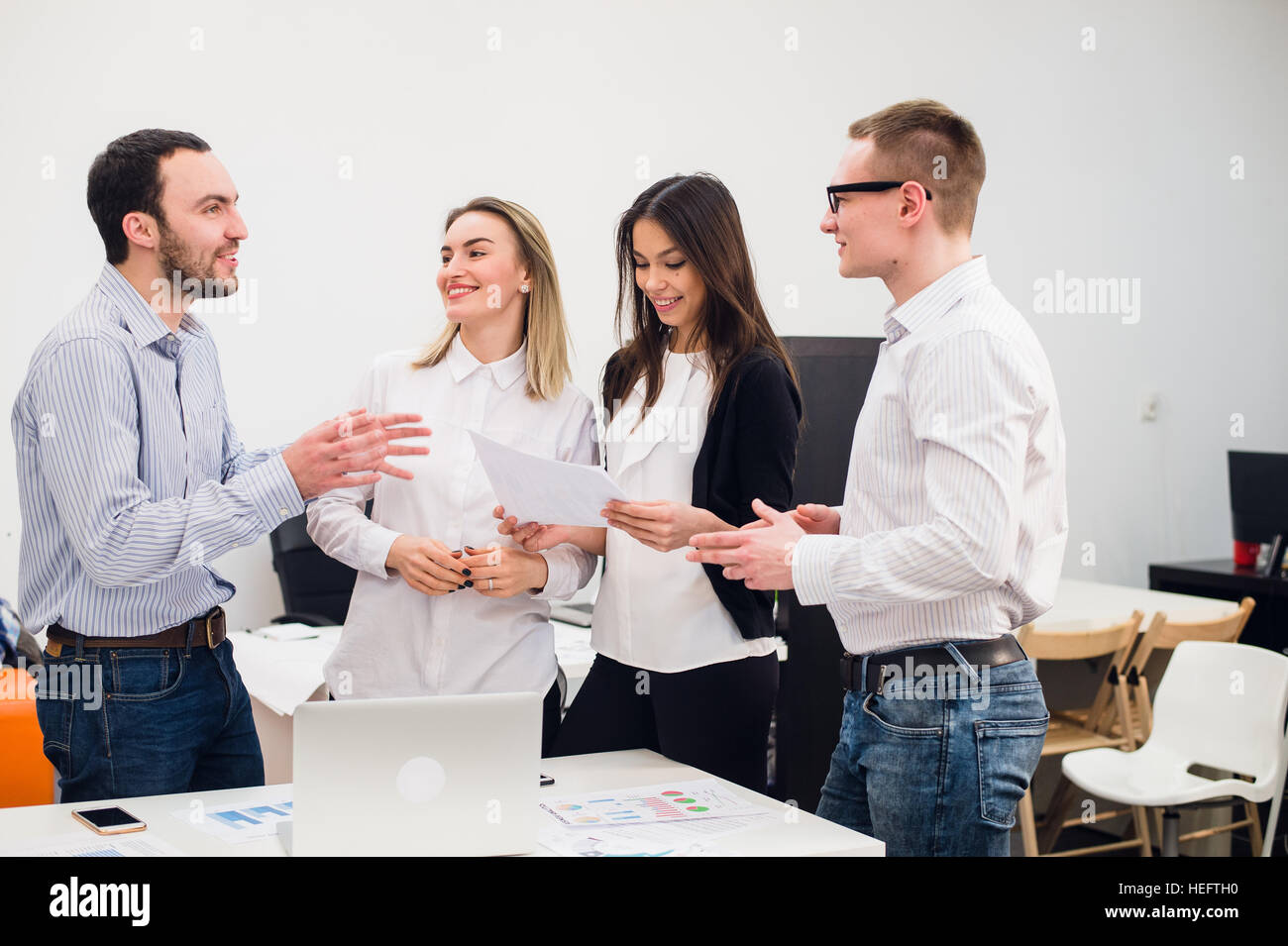 Good mood never leaves them even at work Stock Photo - Alamy