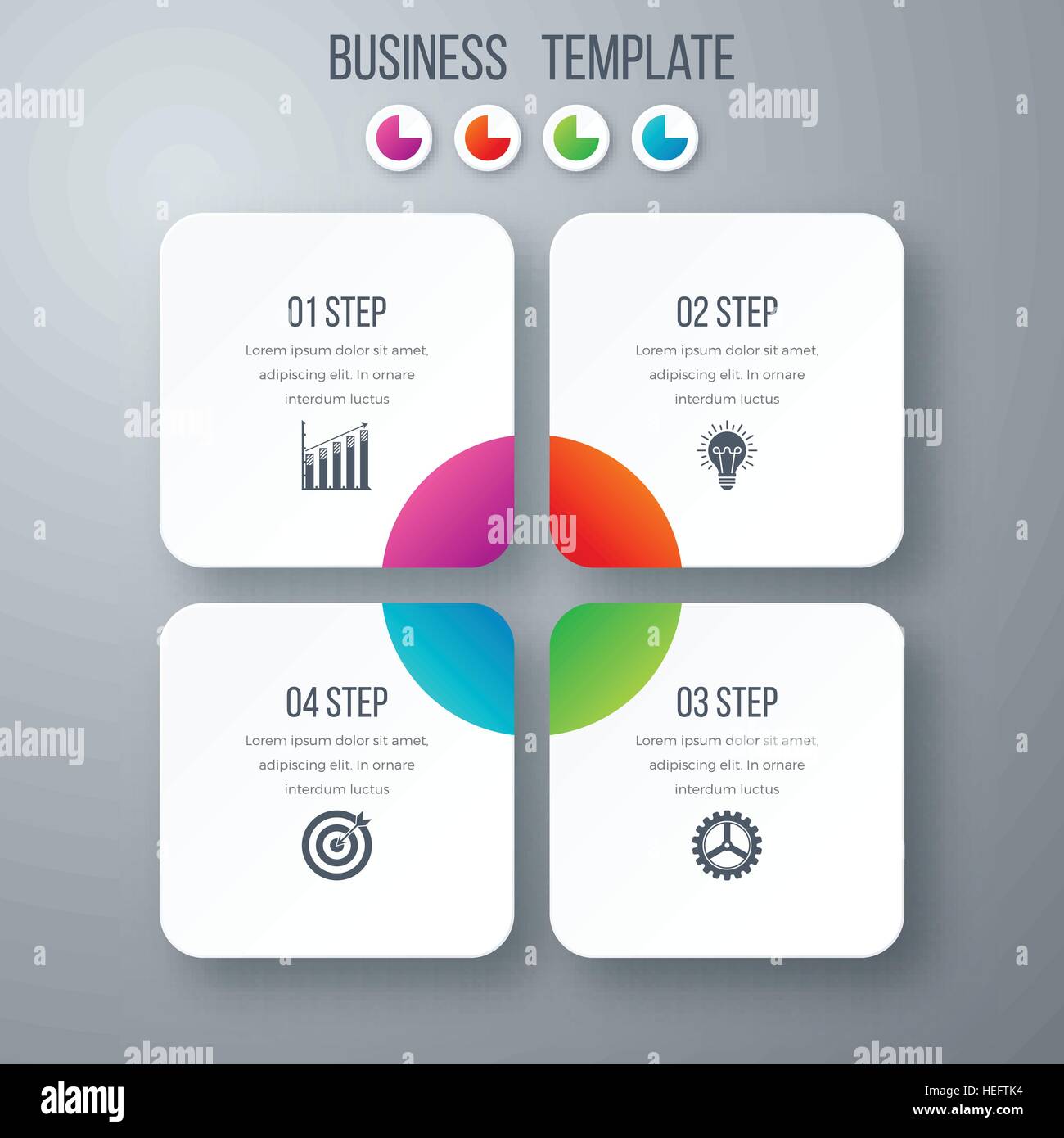 Infographics template four options with square Stock Vector Image & Art ...