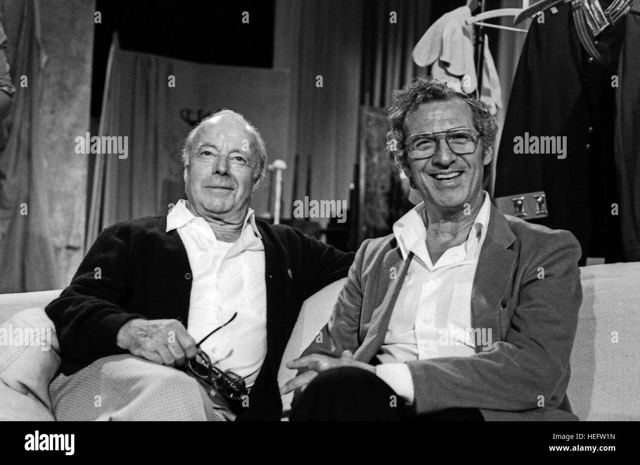 Deutscher Schauspieler Heinz Rühmann und Regisseur Hermann Leitner ...