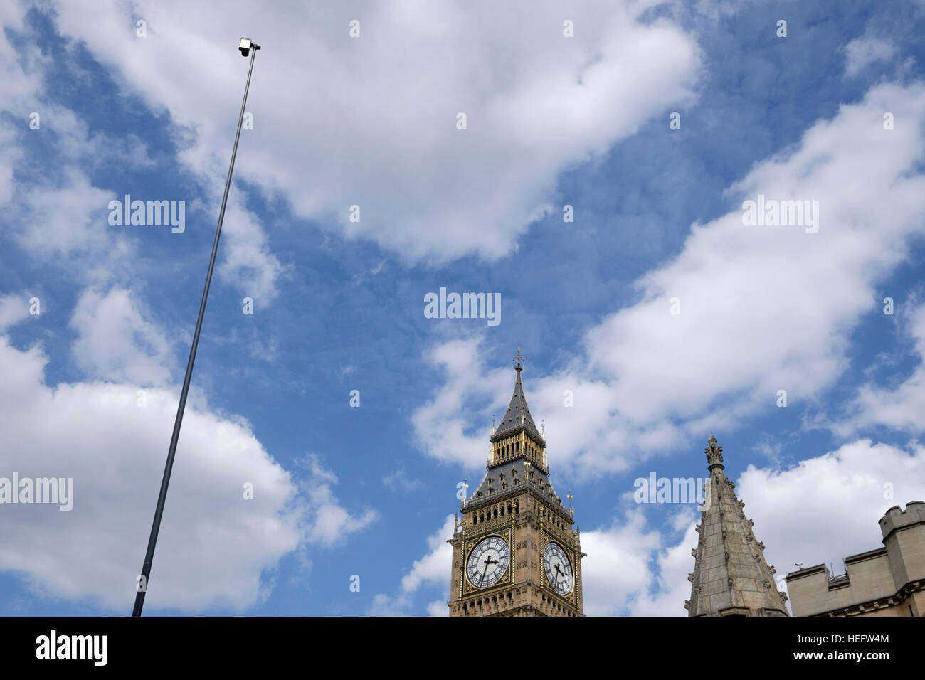 A small digital camera attached to a very long pole overlooking the ...