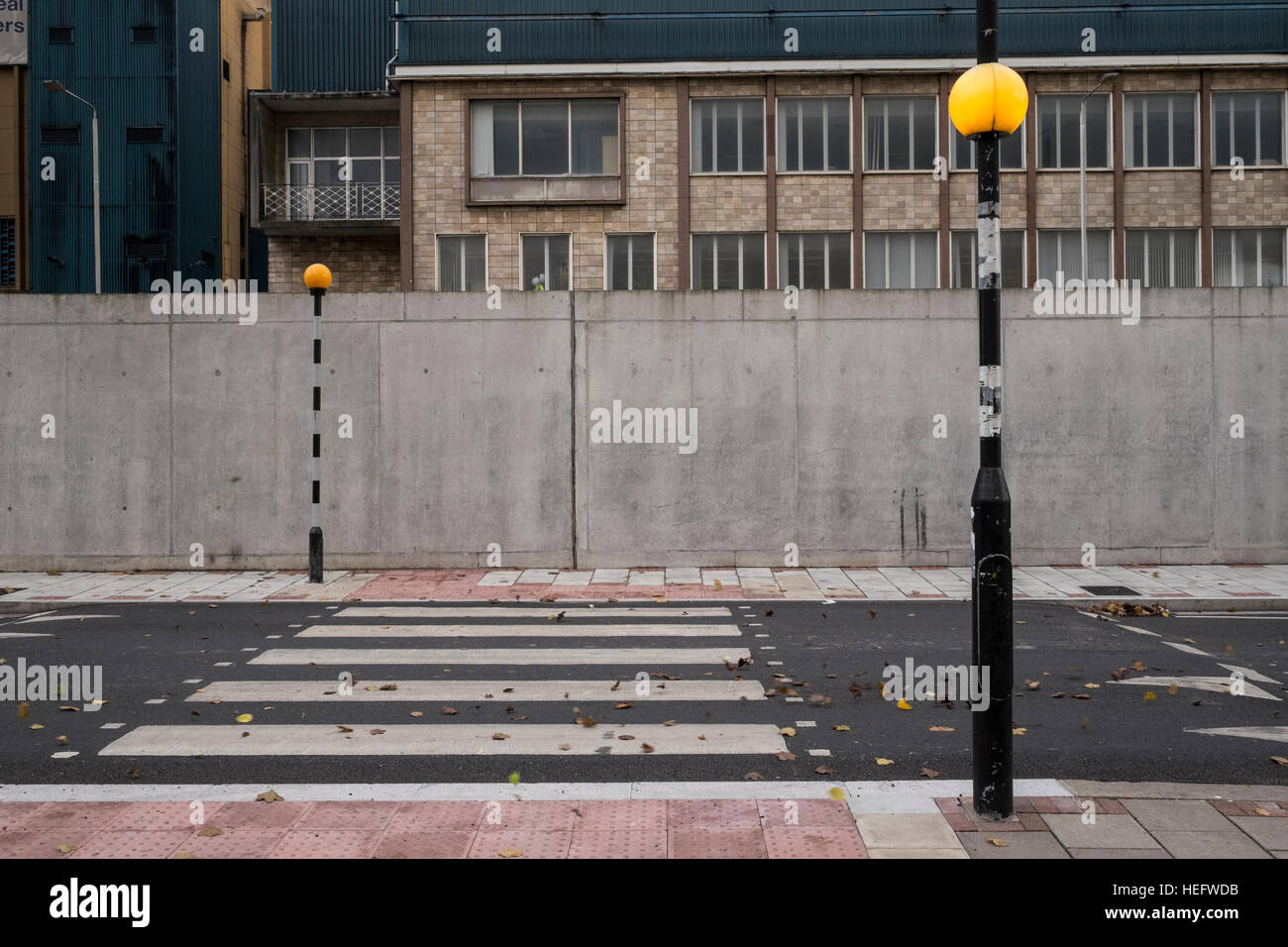 Zebra crossing taken in an industrial setting Stock Photo - Alamy