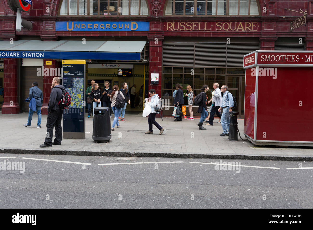 Street view of Russell Square Underground Station, London Stock Photo ...