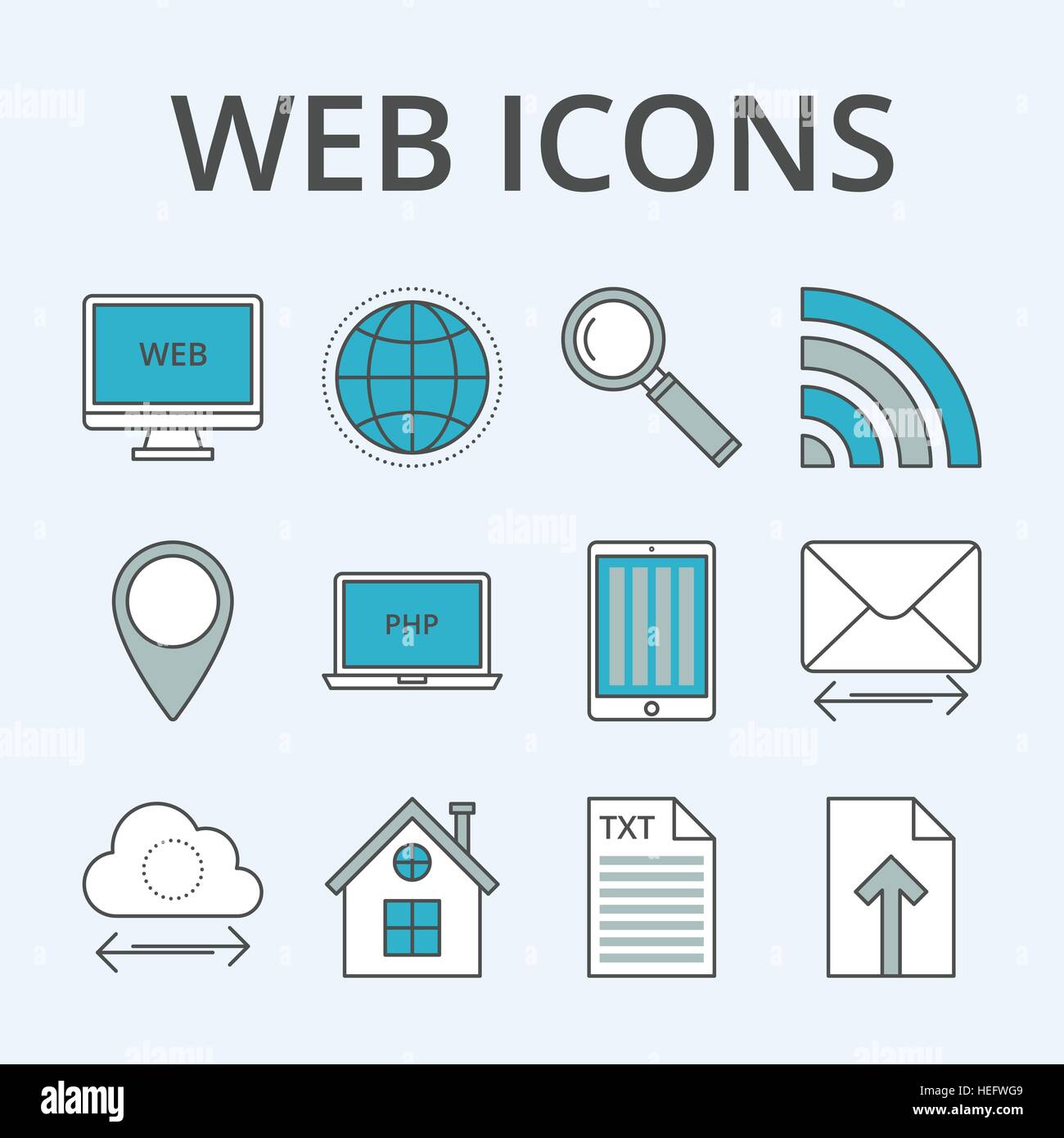 Vector illustration of a set linear icons Stock Vector Image & Art - Alamy Vector illustration of a set linear icons Stock Vector Image & Art - Alamy