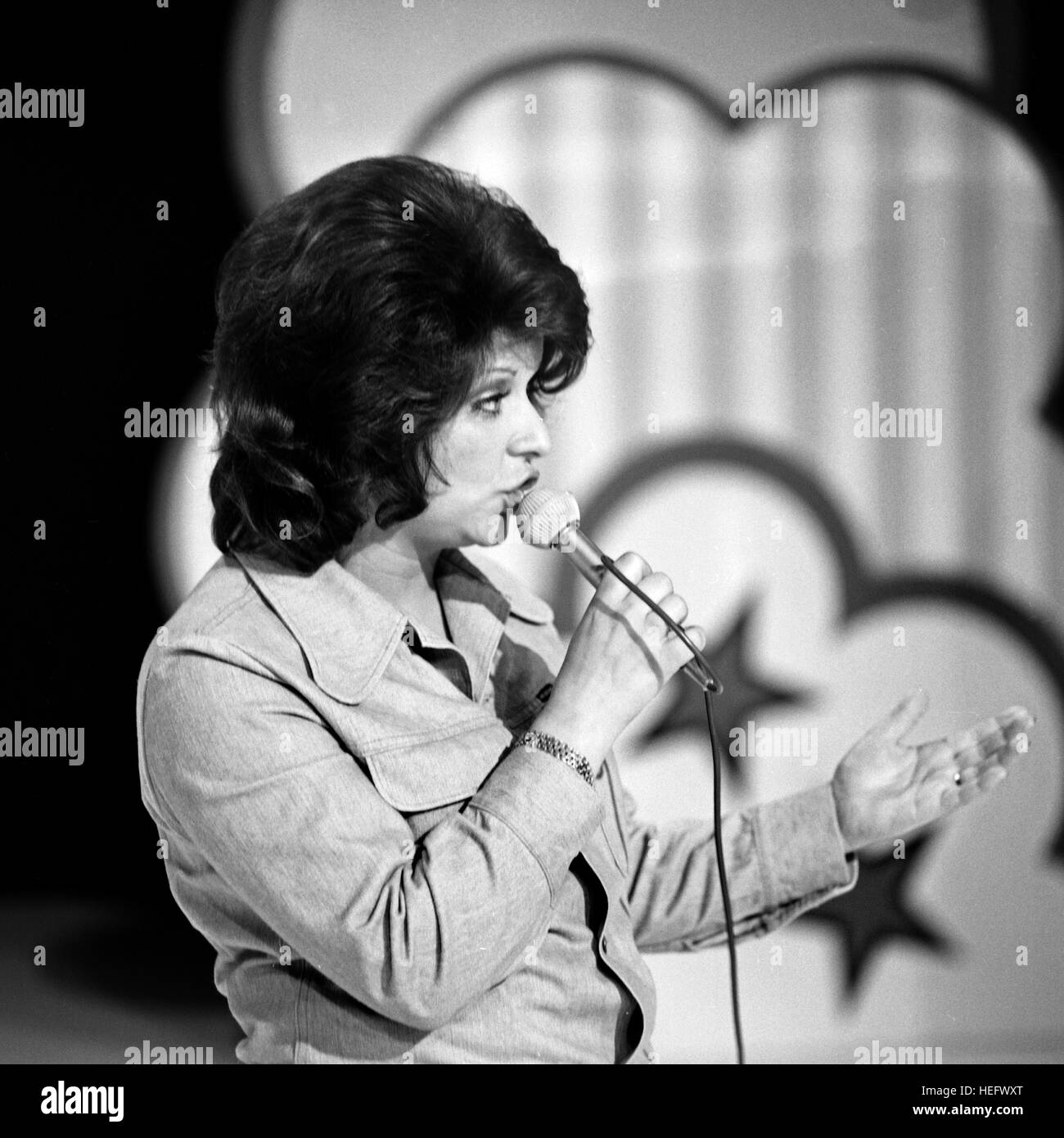 Deutsche Sängerin Joy Fleming, Deutschland 1970er Jahre. German singer ...