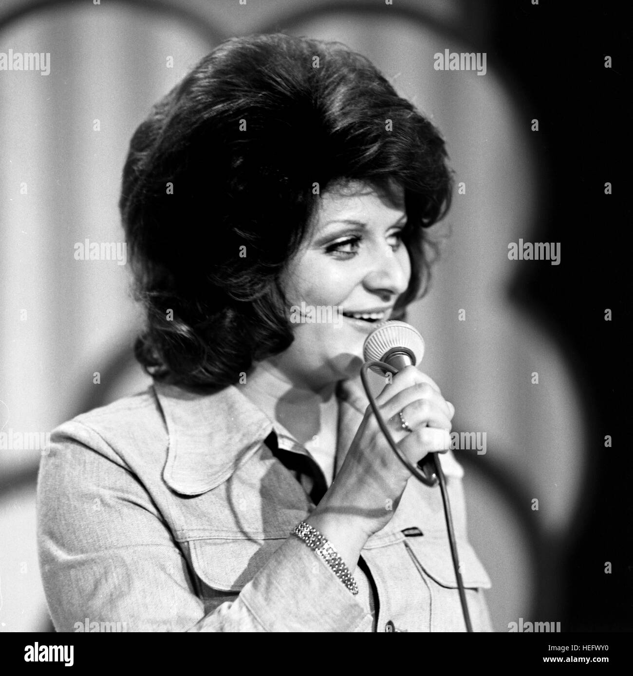 Deutsche Sängerin Joy Fleming, Deutschland 1970er Jahre. German singer ...