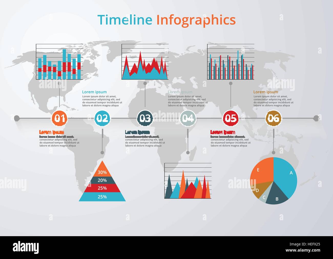 Vector illustration Timeline. flat design Stock Vector Image & Art - Alamy