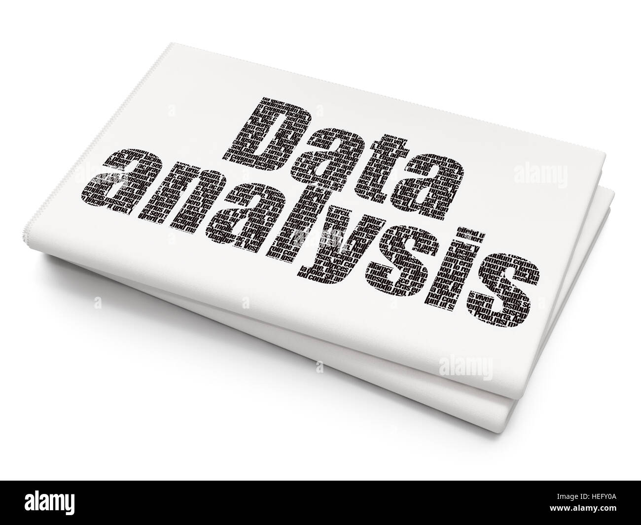 Information concept: Data Analysis on Blank Newspaper background Stock ...