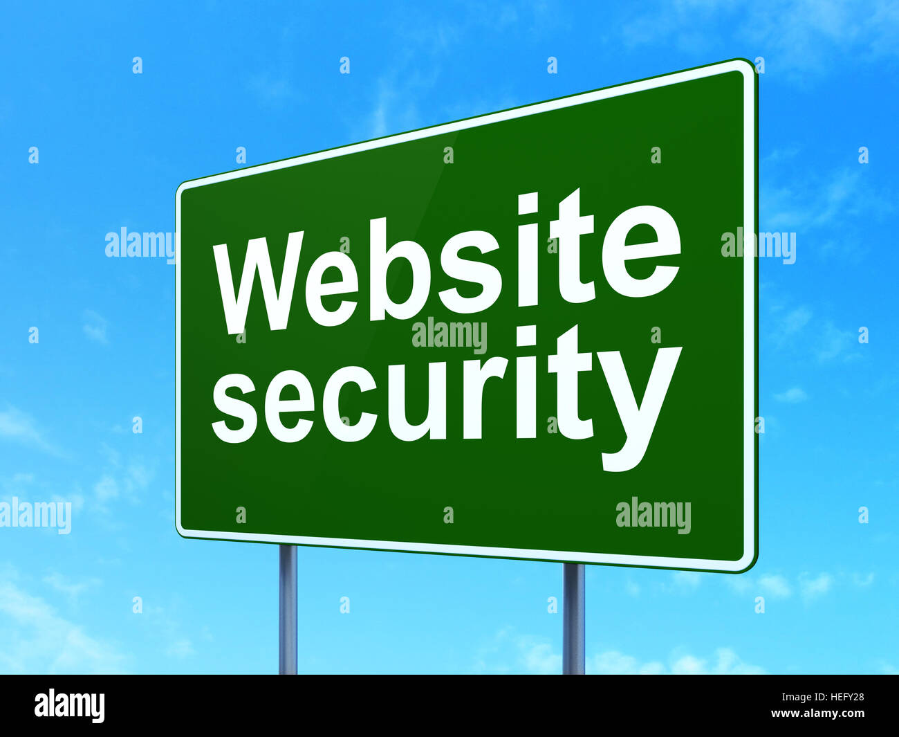 Protection concept: Website Security on road sign background Stock ...