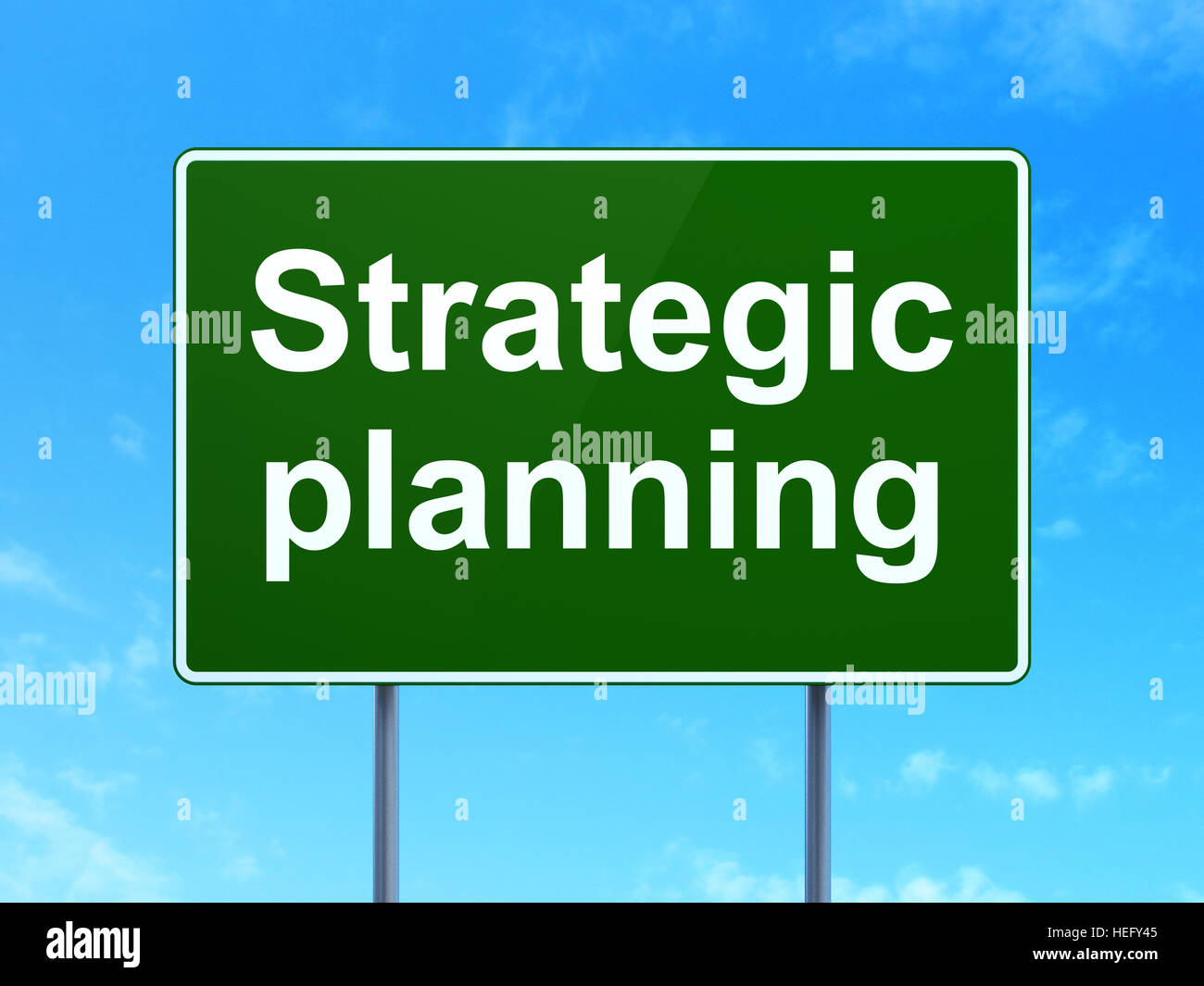 Business concept: Strategic Planning on road sign background Stock ...