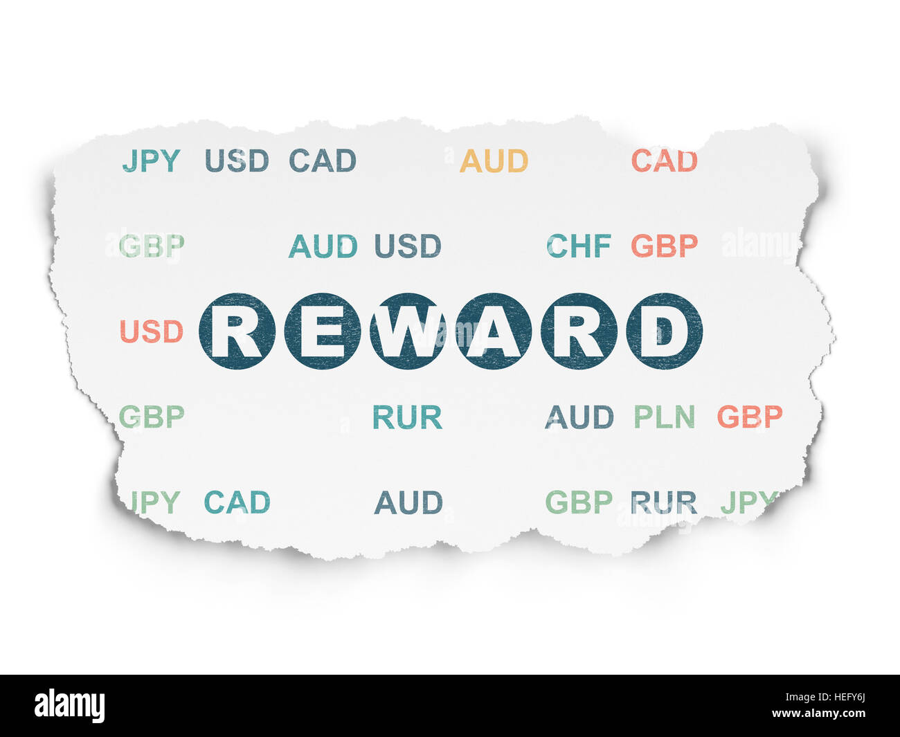 Business concept: Reward on Torn Paper background Stock Photo - Alamy