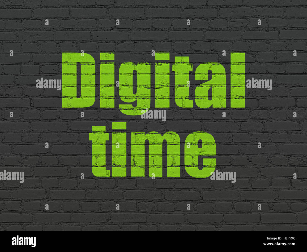 Timeline concept: Digital Time on wall background Stock Photo - Alamy