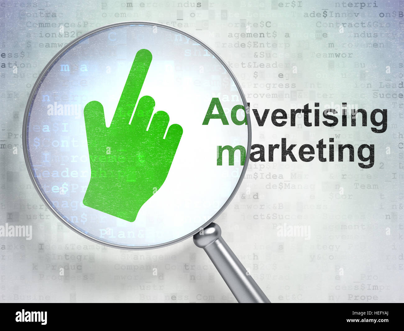 Advertising concept: Mouse Cursor and Advertising Marketing with ...