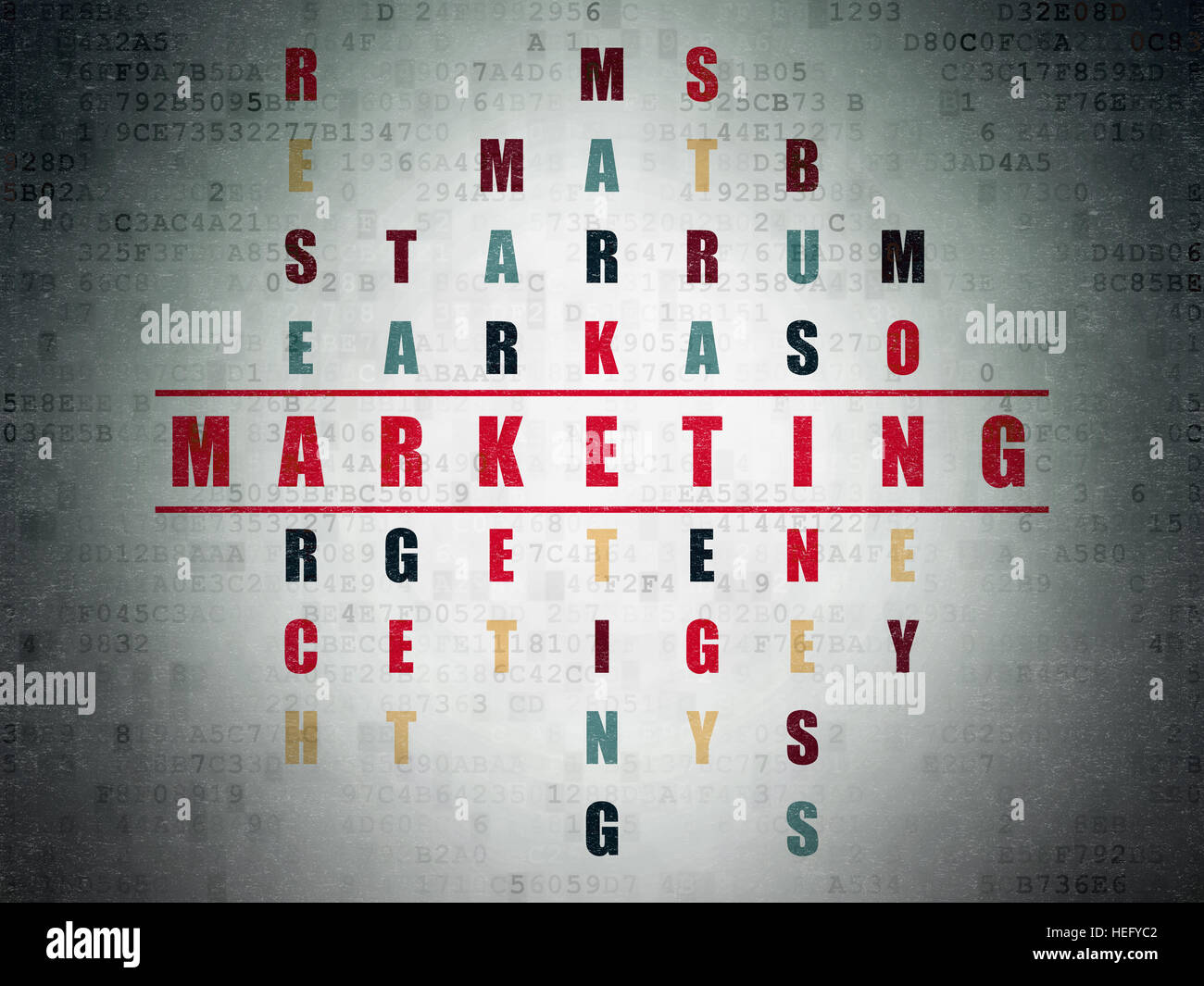 Advertising concept: Marketing in Crossword Puzzle Stock Photo - Alamy
