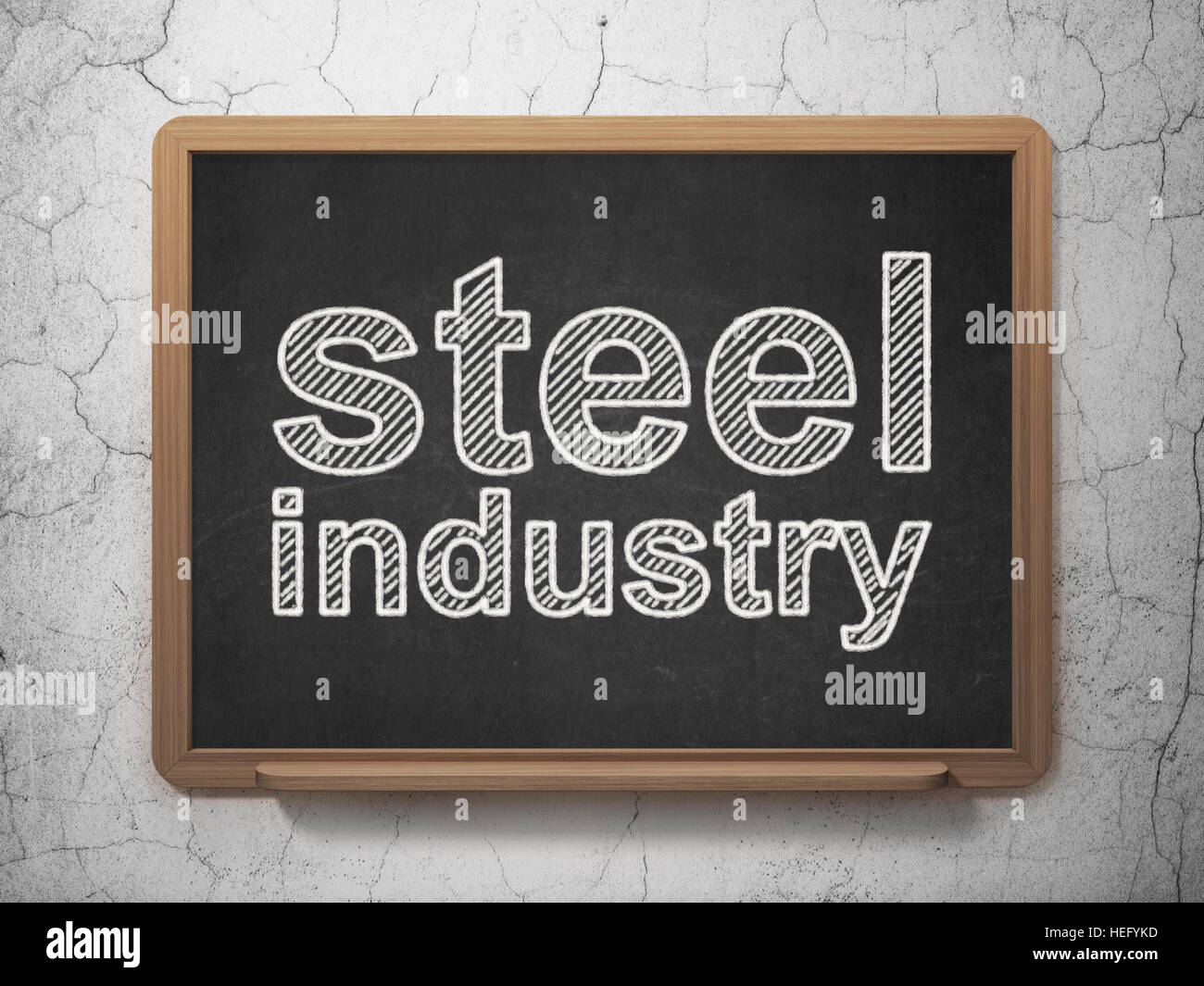 Manufacuring concept: Steel Industry on chalkboard background Stock ...