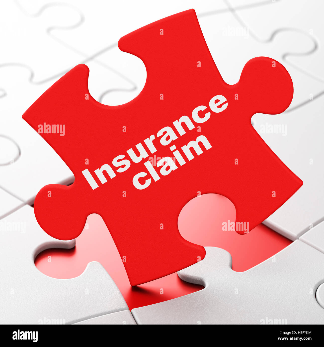 Insurance concept: Insurance Claim on puzzle background Stock Photo - Alamy