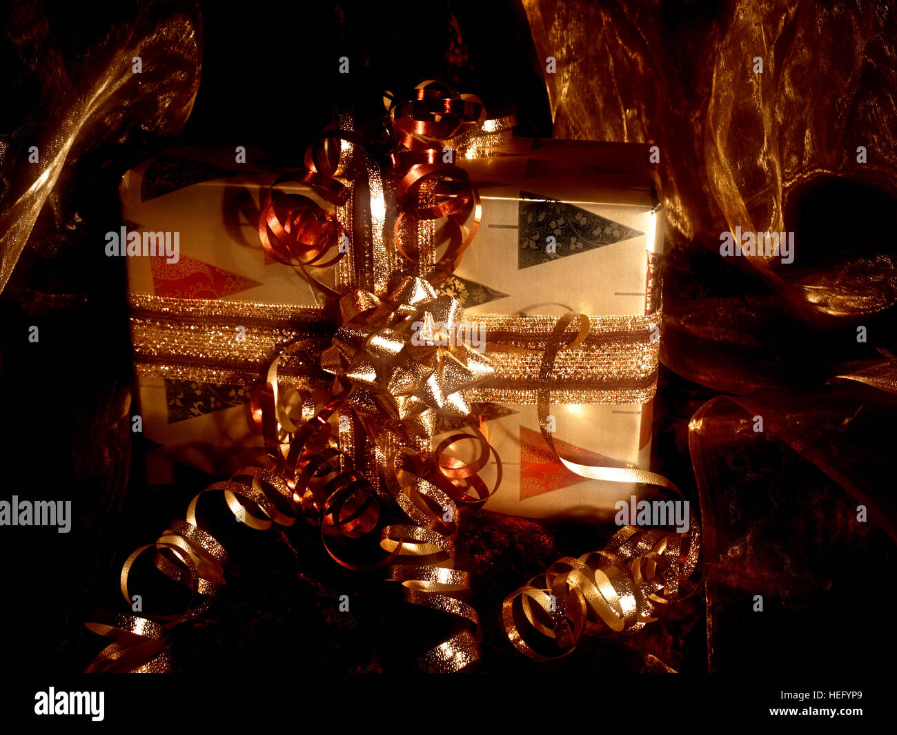 present, gift, Christmas, fancy, gold, burgundy, stylish, sophisticated ...