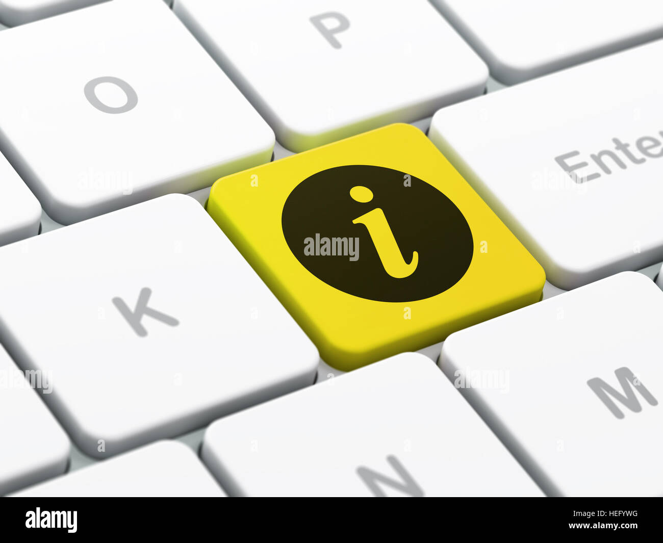 Web development concept: Information on computer keyboard background ...