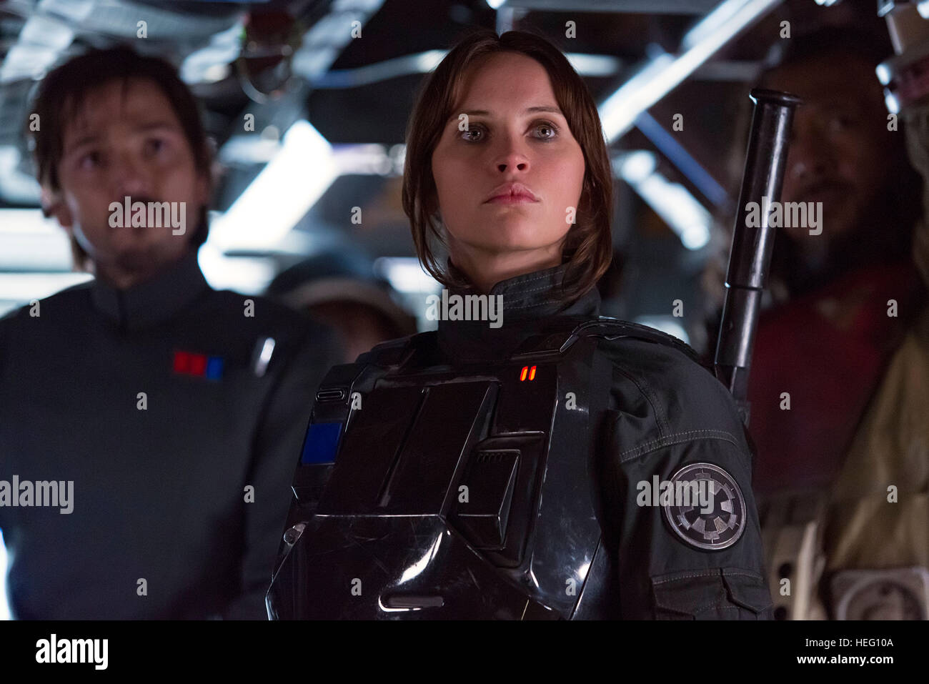 ROGUE ONE: A STAR WARS STORY, from left: Diego Luna, Felicity Jones ...