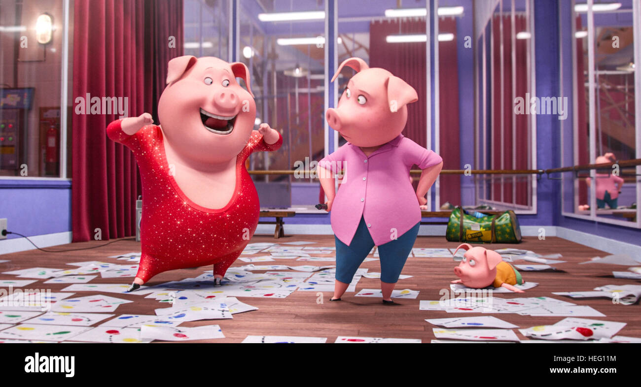 SING, from left: Gunter (voice: Nick Kroll), Rosita (voice: Reese ...