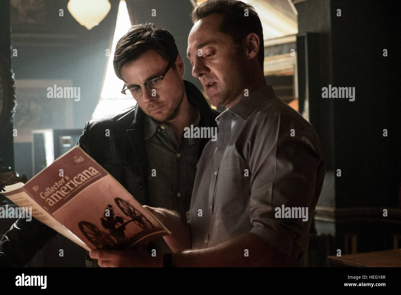 THE MAN IN THE HIGH CASTLE, (from left): Rupert Evans, Brennan Brown ...