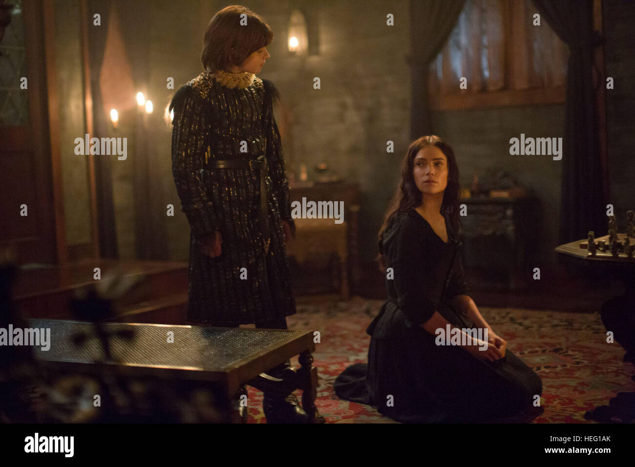 SALEM, (from left): Oliver Bell, Janet Montgomery, 'The Witch is Back ...