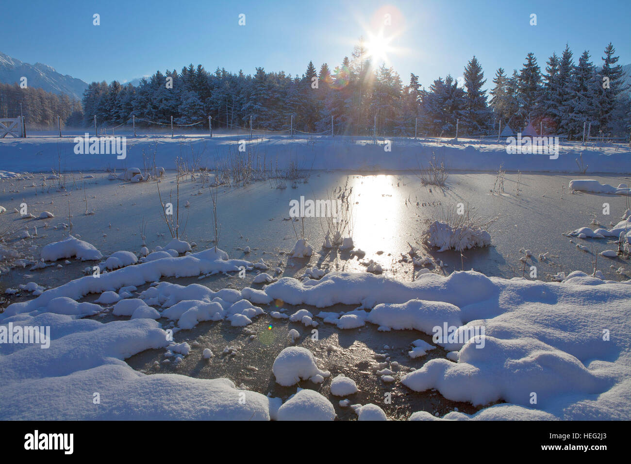Austria, Tyrol, winter scenery in the Mieminger plateau Stock Photo - Alamy