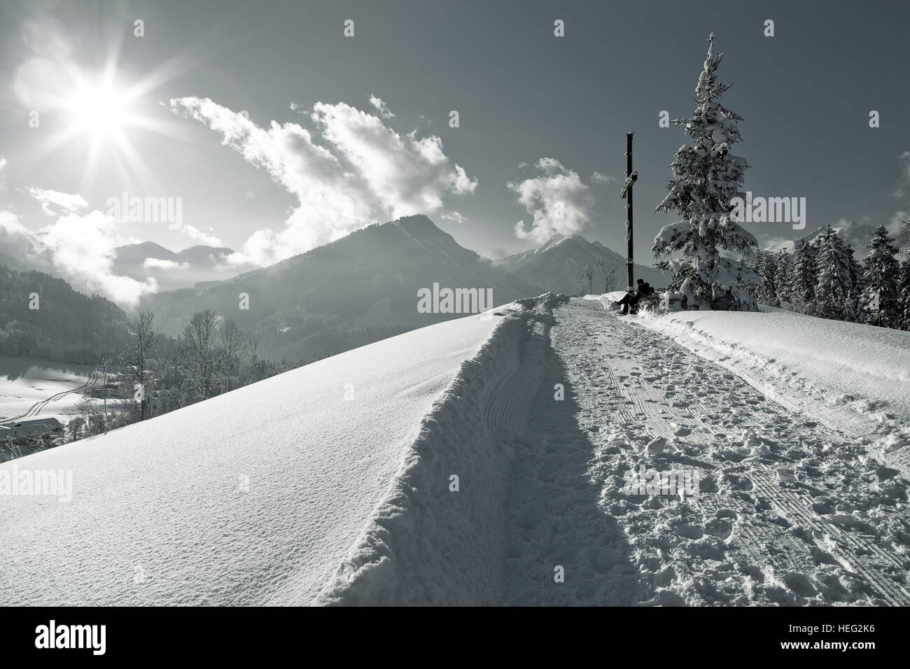 Austria, Tyrol, winter mood in Hinterthiersee (village Stock Photo - Alamy