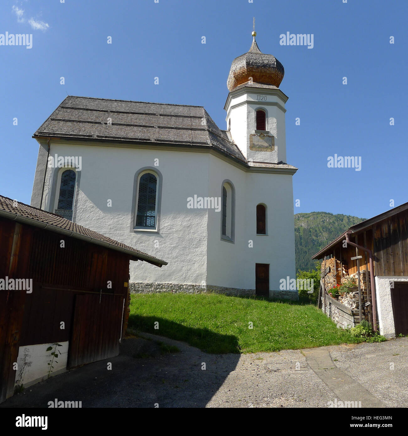 Kirche St. Anna in Wamberg bei Garmisch-Partenkirchen, erbaut 1720 und ...