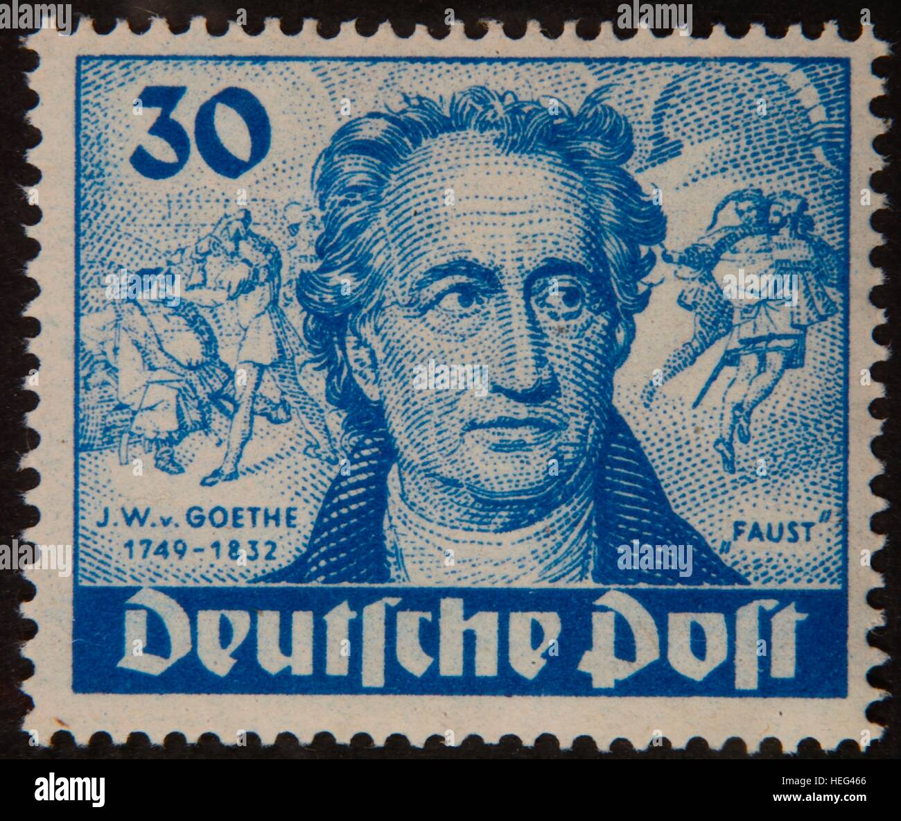 Johann Wolfgang von Goethe, German writer and statesman, portrait on ...