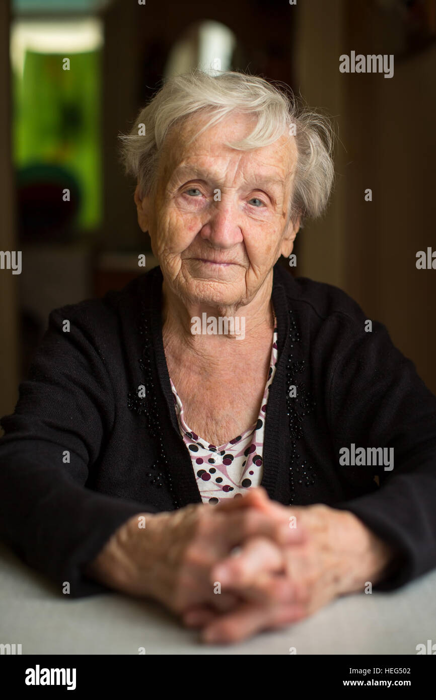 Grandma. Portrait of an elderly woman Stock Photo - Alamy