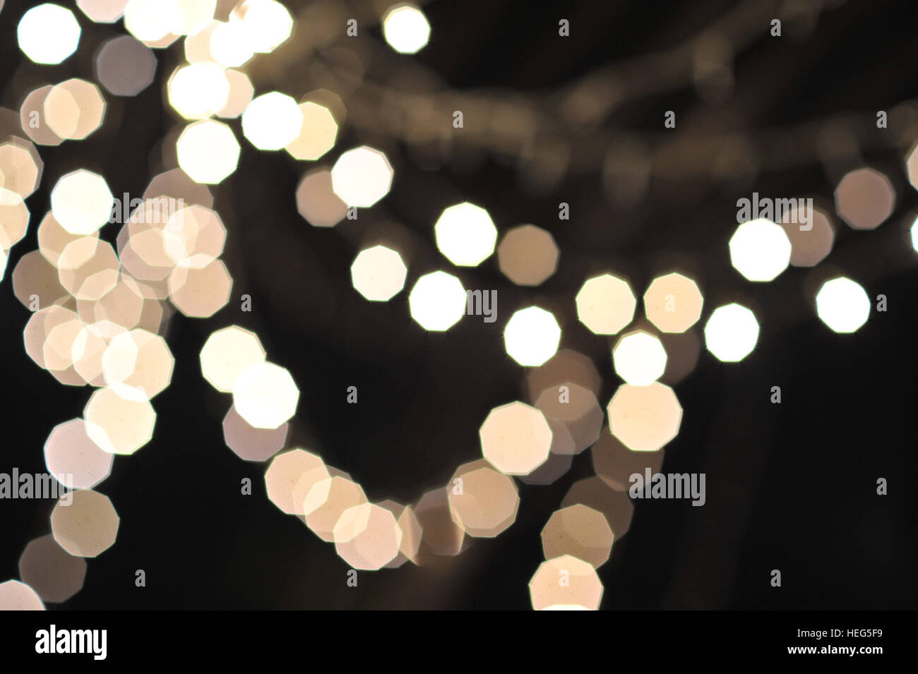 the white color bokeh of led light in party night Stock Photo - Alamy