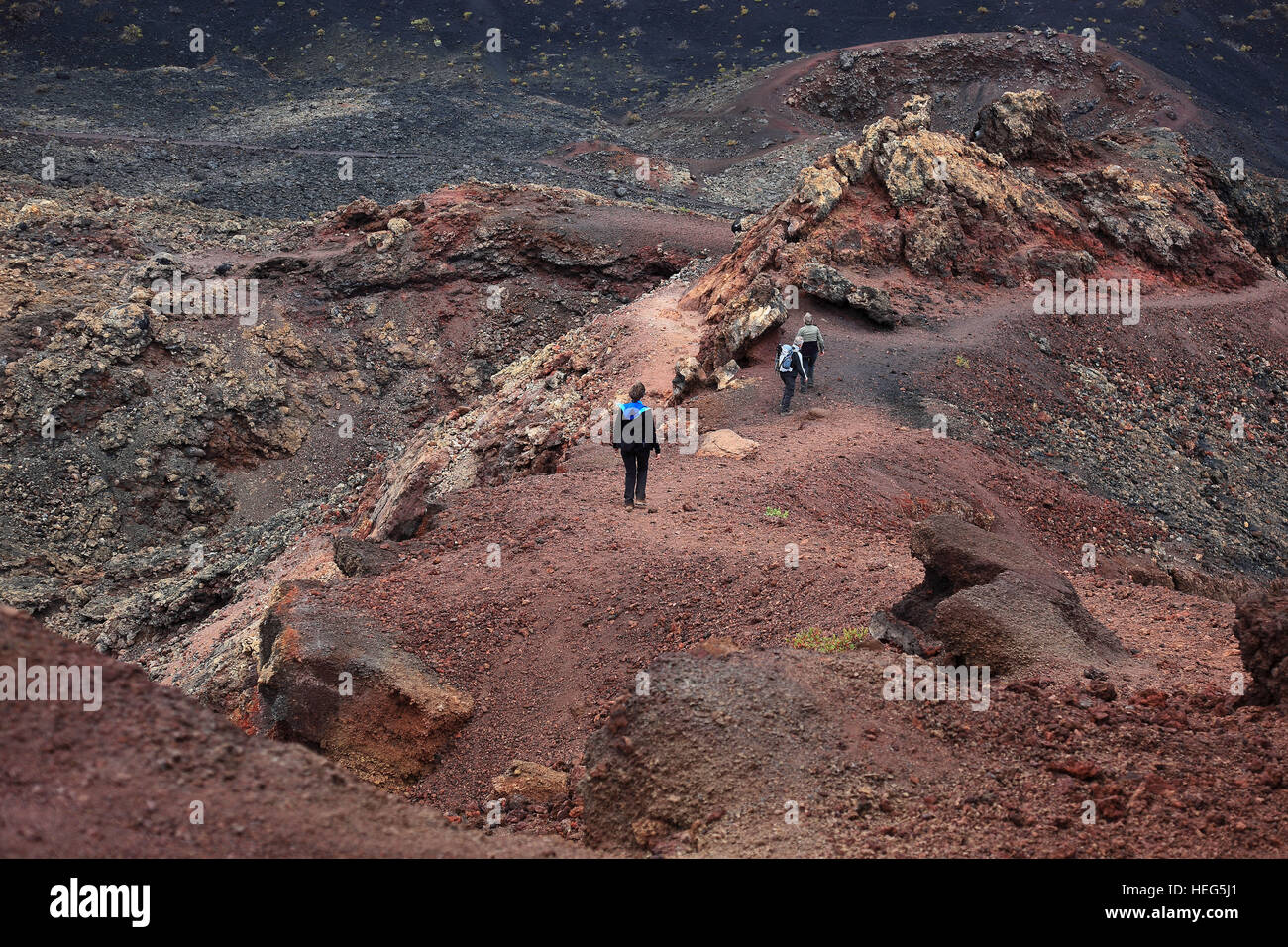 La Palma, Kanarische Insel, Vulkanlandschaft am Vulkan Teneguia am Cap ...