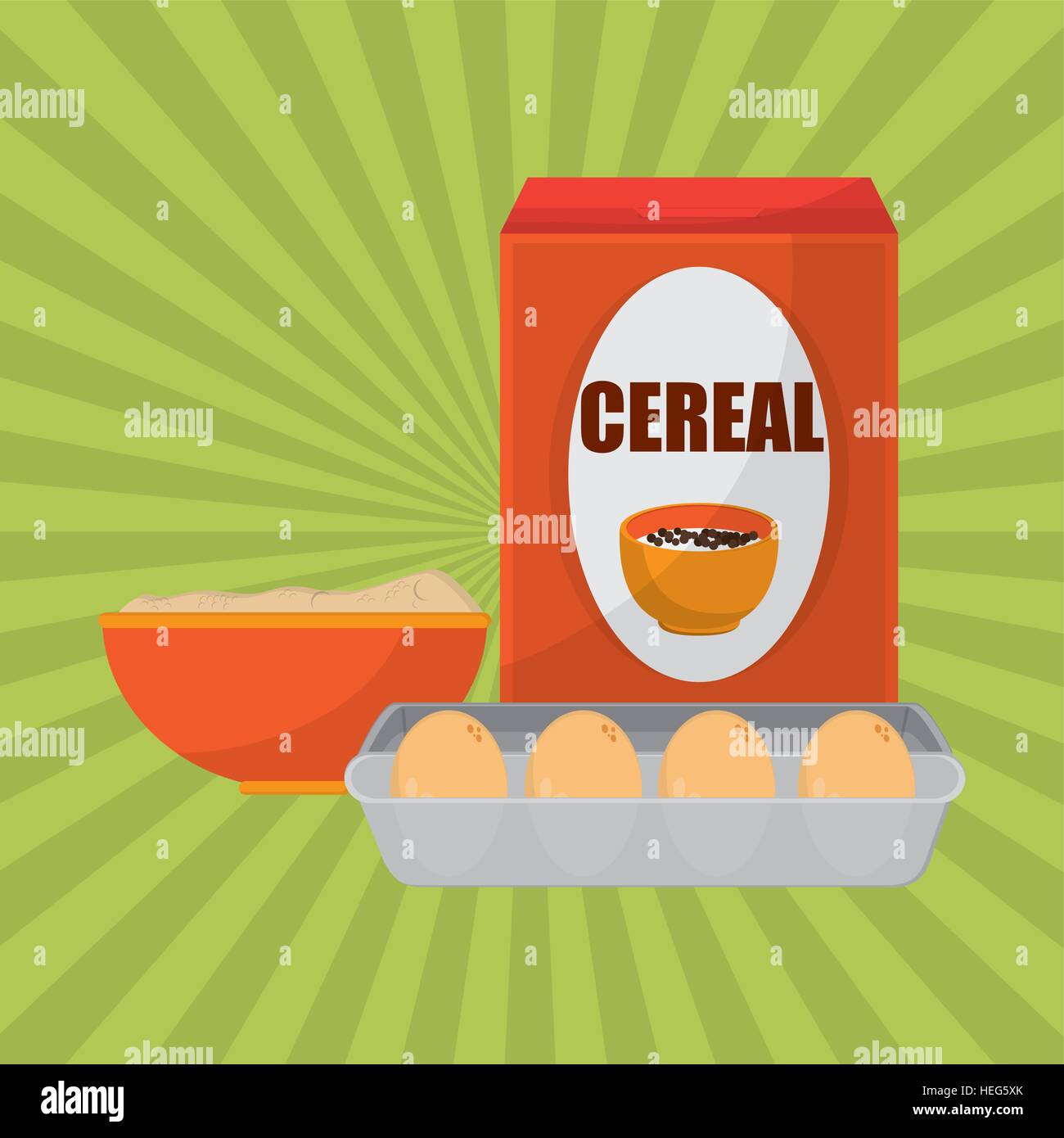 Breakfast cereal image Stock Vector Images - Alamy