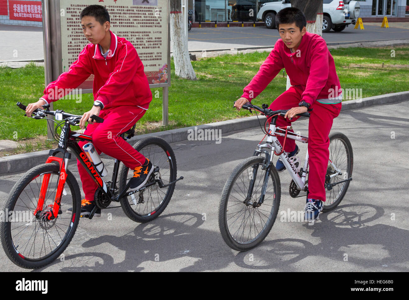 School students uniform bike hi-res stock photography and images - Alamy