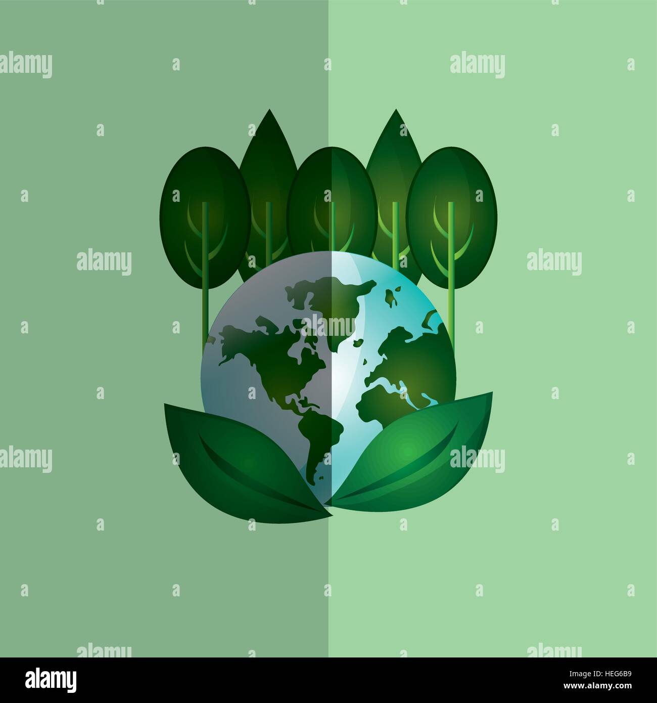 Natural and eco design, vector illustration Stock Vector Image & Art ...
